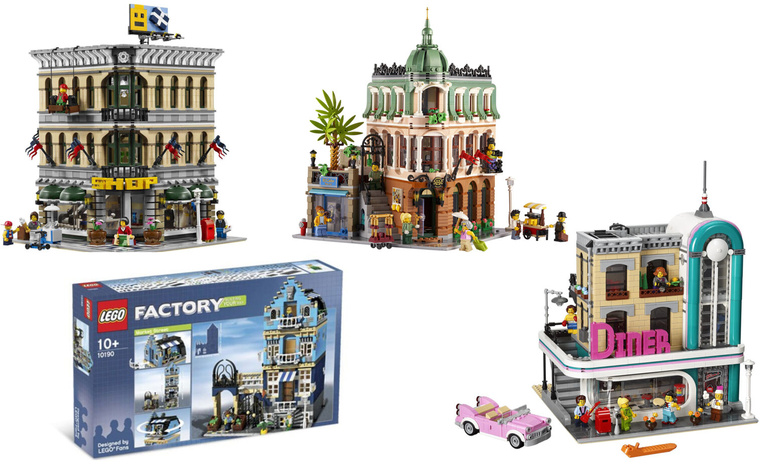 All LEGO Modular Building sets released in 19 years (2007 - 2025 ...